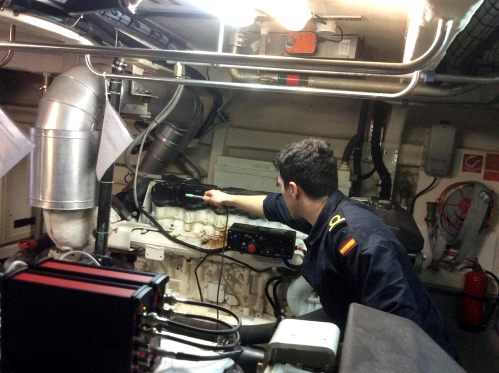 Acoustic imaging of Ship Engine Noise - Microflown